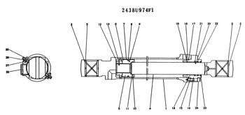 China 2438U974R200 SEAL KIT Kobelco parts K905LC, MD140BLC, K904L, K904, K905 for sale