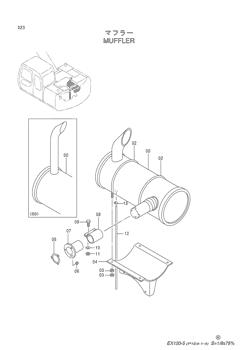 China 4375153 MUFFLER Hitachi parts EX120-5 JPN, EX120-5HG, EX120-5LV JPN, EX120-5X, EX120-5Z, EX120SS-5, EX130H-5 JPN, EX130K-5, EX135USR, EX135USRK for sale