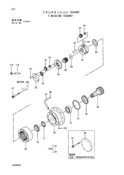 China 4397254 SHAFT;PROP. Hitachi parts EG40R, EX60-5(LC), EX60BUN-5, EX70LCK-5, EX80U for sale