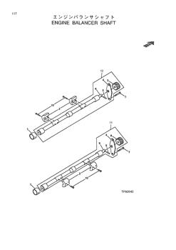 China RE500449 SHAFT Hitachi parts DX75M-D for sale