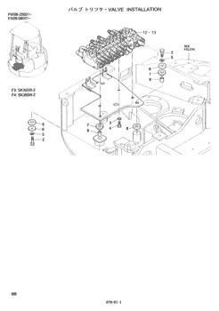China 079-01 VALVE, INSTAL Kobelco parts 30SR-2, 35SR-2 for sale