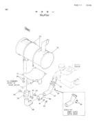 China 4191158 MUFFLER Hitachi parts EX100, EX100M, EX60WD, EX90 for sale
