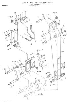 China 2419P3417D1 PIN Kobelco parts SK200LC, SK200, SK220LC, SK100, SK220 for sale