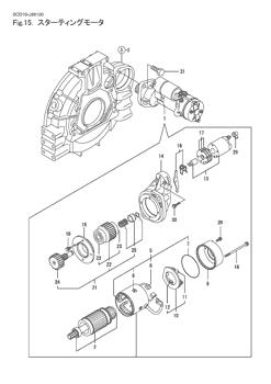 China 129940-77010 STARTER 12V,3KW Hitachi parts ZX60USB-3F, ZX65USB-3F for sale