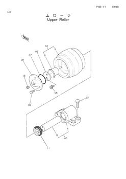 China 9105752 ROLLER;UPPER ASS'Y Hitachi parts EX100, EX120 for sale
