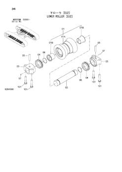 China 9264590 ROLLER;LOWER Hitachi parts ZX160LC-3, ZX160LC-3-AMS, ZX160LC-3-HCME, ZX200-3, ZX200-3F, ZX210-3-AMS, ZX210-3-HCME, ZX210H-3, ZX210H-3F, ZX210K-3, ZX210K-3F, ZX210N-3-AMS, ZX210N-3-HCME, ZX240-3-AMS, ZX240N-3-HCME for sale