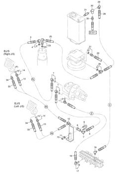 China 0568-04004-L TEE Hitachi parts TX40UR-3 for sale