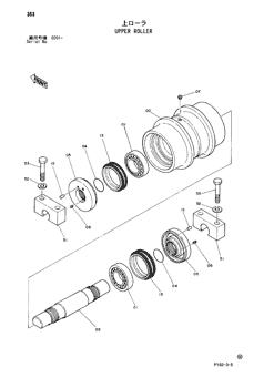 China 1022516 ROLLER;UPPER Hitachi parts EX1800, EX1800-3, EX1900-5, EX1900-6 for sale