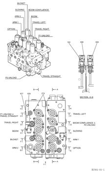 China LC22V00011F1 HYDRAULIC VALVE Kobelco parts SK350-8, SK350-9 for sale