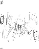 China 263G6-74122 GLASS FRONT RH Hitachi parts ZW100, ZW100-G, ZW120, ZW120-G, ZW140, ZW140PL, ZW150, ZW150PL, ZW180, ZW220, ZW220-HCMF, ZW250, ZW250-HCMF, ZW310, ZW310-A, ZW310-HCMF for sale