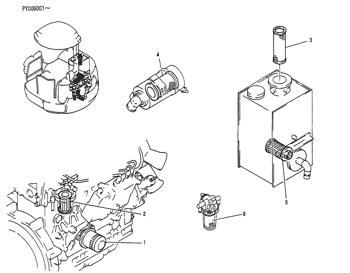 China 2446R336F1 HYDRAULIC OIL FILTER Kobelco parts SK45SR for sale