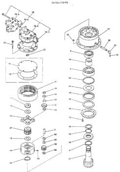 China 24100J13639F3 HYDRAULIC MOTOR Kobelco parts SK200, MD200C, SK200LC for sale