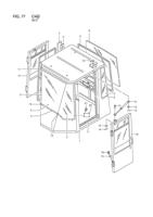 China 26556-72061 GLASS Hitachi parts LX130-7, LX160-7, LX190-7, LX230-7, LX300-7, LX450-7 for sale