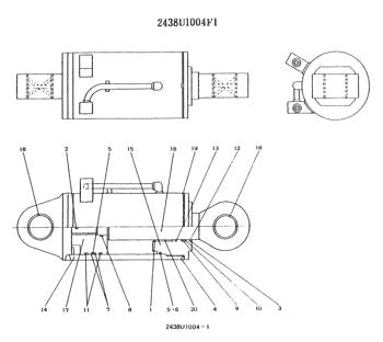 China 2438U1004R300 REPAIR KIT, CONSISTS OF REF 4 - 13 Kobelco parts SK300LC, SK200, SK200LC, SK300LC-2, SK300, SK220, SK300-2, K912LC, SK220LC for sale