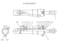 China 2438U696R110 REPAIR KIT Kobelco parts SK120LC, SK04-2, SK120, K905LC, K904L, K904, SK100, SK04L-2, K905 for sale