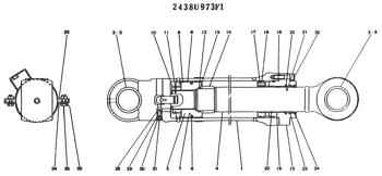 China 2438U973R200 REPAIR KIT Kobelco parts K905LC, MD140BLC, K904L, K904, K905 for sale