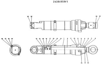 China 2438U959R100 REPAIR KIT Kobelco parts SK220, SK250, K909LC, SK250LC, MD240C, SK220LC, MD240BLC, SK270LC, SK250NLC for sale