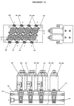 China YB35V00002F2 VALVE Kobelco parts SK235SR-1E, SK235SR-1ES, SK200SR, SK200SR-1S, SK235SRLC-1E, SK200SRLC, SK200SRLC-1S, SK235SRLC-1ES, SK235SRNLC-1E, SK235SRNLC-1ES for sale
