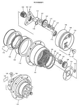 China PE15V00005F1 HYDRAULIC MOTOR Kobelco parts SK13SR for sale