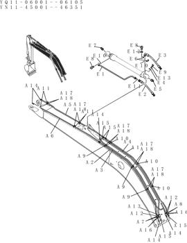 China YN02B01030D1 HYDRAULIC HOSE Kobelco parts SK235SR-1E, SK200, SK200LC, SK235SR-1ES, SK210-9, SK200LC-6, SK235SRLC, SK235SRLC-1E, SK210DLC-8, SK210LC, SK210D-8, SK235SRLC-1ES, SK210LC-6E, SK210LC-8, SK200LC-6ES, 200-8, SK235SRNLC-1E, SK250LC, S... for sale