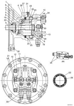 China LC15V00022F1 HYDRAULIC MOTOR Kobelco parts SK350-8, SK295-9, SK295-8 for sale