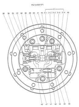 China PW15V00015F1 HYDRAULIC MOTOR Kobelco parts 30SR for sale