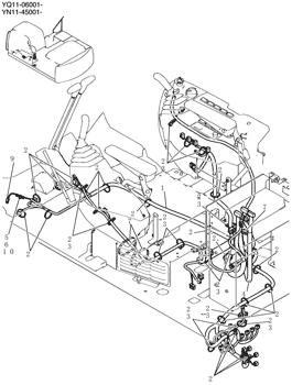 China YN13E01449P3 HARNESS Kobelco parts 200-8, SK210DLC-8, SK210D-8, SK210LC-8 for sale