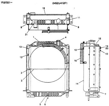 China 2452U412S1 RADIATOR Kobelco parts SK120LC, SK120, MD140C for sale