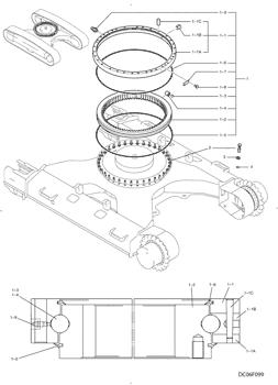 China LC40F00018F1 RING GEAR Kobelco parts SK350-8, SK350-9 for sale