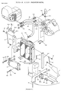China YB05P00001F2 RADIATOR Kobelco parts SK200SR, SK200SRLC-1S, SK200SRLC, SK200SR-1S for sale