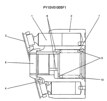 China PY10V01005S001 PISTON Kobelco parts SK45SR-2, 50SR, 50SR-5, SD40SR, SK55SRX, SK40SR, SK40SR-3, 50SR-3, SK45SR for sale