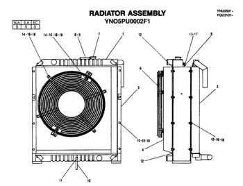 China YN05PU0002S002 OIL COOLER Kobelco parts SK200, SK200LC, SK210, SK210LC for sale