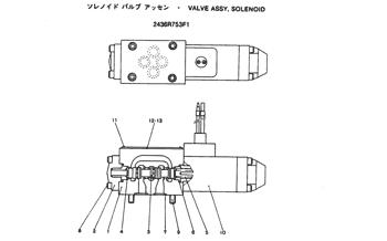 China 2435R753S10 SOLENOID Kobelco parts SK200, SK200LC for sale