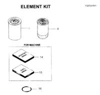 China 2451U172-2A FUEL FILTER Kobelco parts SK200, SK210LC-6E, SK210LC for sale