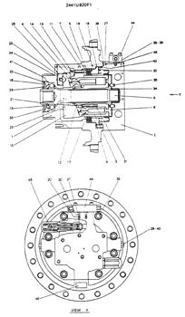 China 2441U820S3 CYLINDER Kobelco parts SK200LC, SK200, MD200C for sale