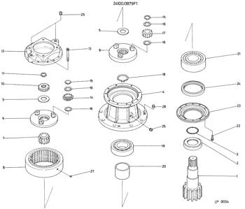 China 2401N382 GEAR, INTERNAL Kobelco parts for sale