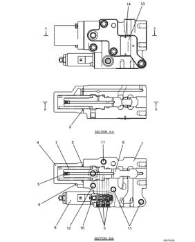 China YB30V00018F1 CONTROL VALVE Kobelco parts SK170-9, ED150, 140SR, ED195-8, SK170 ACERA M-9, SK140SRLC, ED150-2, SK170-8, SK135SRLC-2, ED160 BLADE, 140SR-3 for sale