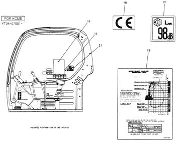 China YB20T01070P1 LABEL Kobelco parts SK235SR-1E, SK235SRLC, SK235SRLC-1E, 70SR-1E, SK200SR, SK235SRNLC-1E, SK45SR-2, BOOM, SK200SRLC, 80MSR-1E, SK80CS-1E, 80MSR-1ES, SK235SR for sale