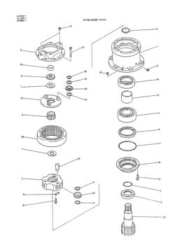 China 2401N535 SHAFT, PINION Kobelco parts K904DL, K904D for sale