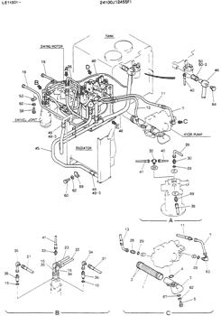 China 24100J12455F1 HYD LINES, UPP Kobelco parts for sale