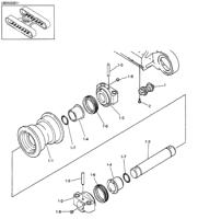 China LC64D00005F1 ROLLER Kobelco parts SK295-9, SK330LC, SK330LC-6E, SK350-9, SK350-8, SK290LC-6E, SK295-8 for sale