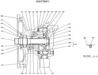 China 2441U784S444 ROLLER BEARING Kobelco parts SK250, SK250LC, SK250NLC, SK270LC, MD240C, K912, MD320BLC, SK220, K912LC, SK220LC, SK300LC for sale