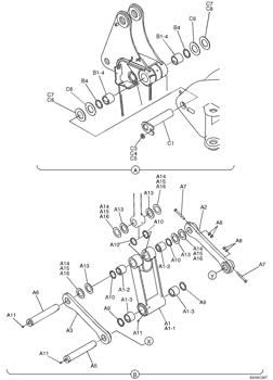 China YX12B01016P1 LINK Kobelco parts 140SR-3, OFFSET BOOM, SK260-9, SK140SRLC, SK260, SK250LC, SK250LC-6E for sale