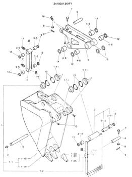 China 2406J161F1 LINK, BUCKET Kobelco parts K904E, SK04L-2, K904EL, SK04-2 for sale