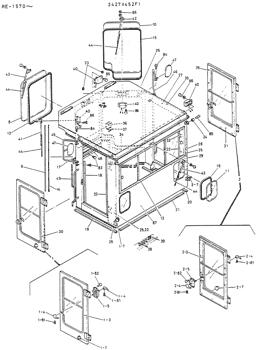 China 2427N2077 GLASS Kobelco parts LK600 for sale