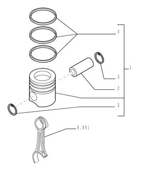 China 8094846 PISTON ASSY Kobelco parts SK260 for sale