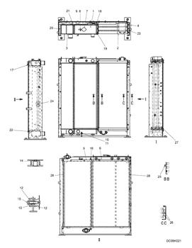 China LC05P00043S001 RADIATOR Kobelco parts SK350-8 for sale