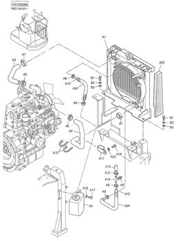 China PE05P01023P1 RADIATOR HOSE Kobelco parts SK13SR for sale