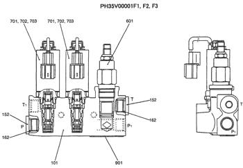 China PH35V00002F2 SOLENOID VALVE Kobelco parts SK45SR-2, 35SR-2, SD40SR, SK40SR, SK25SR-2, 30SR-2, SK13SR for sale