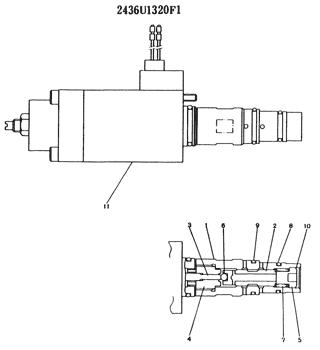 China 2436U1320S11 SOLENOID Kobelco parts K904, SK16-N2, SK16LC-N2, SK400, K912, SK400LC, MD320BLC, K904L, K912LC, MD450BLC, K905, K916, K905LC, K916LC, SK300LC, MD140BLC for sale